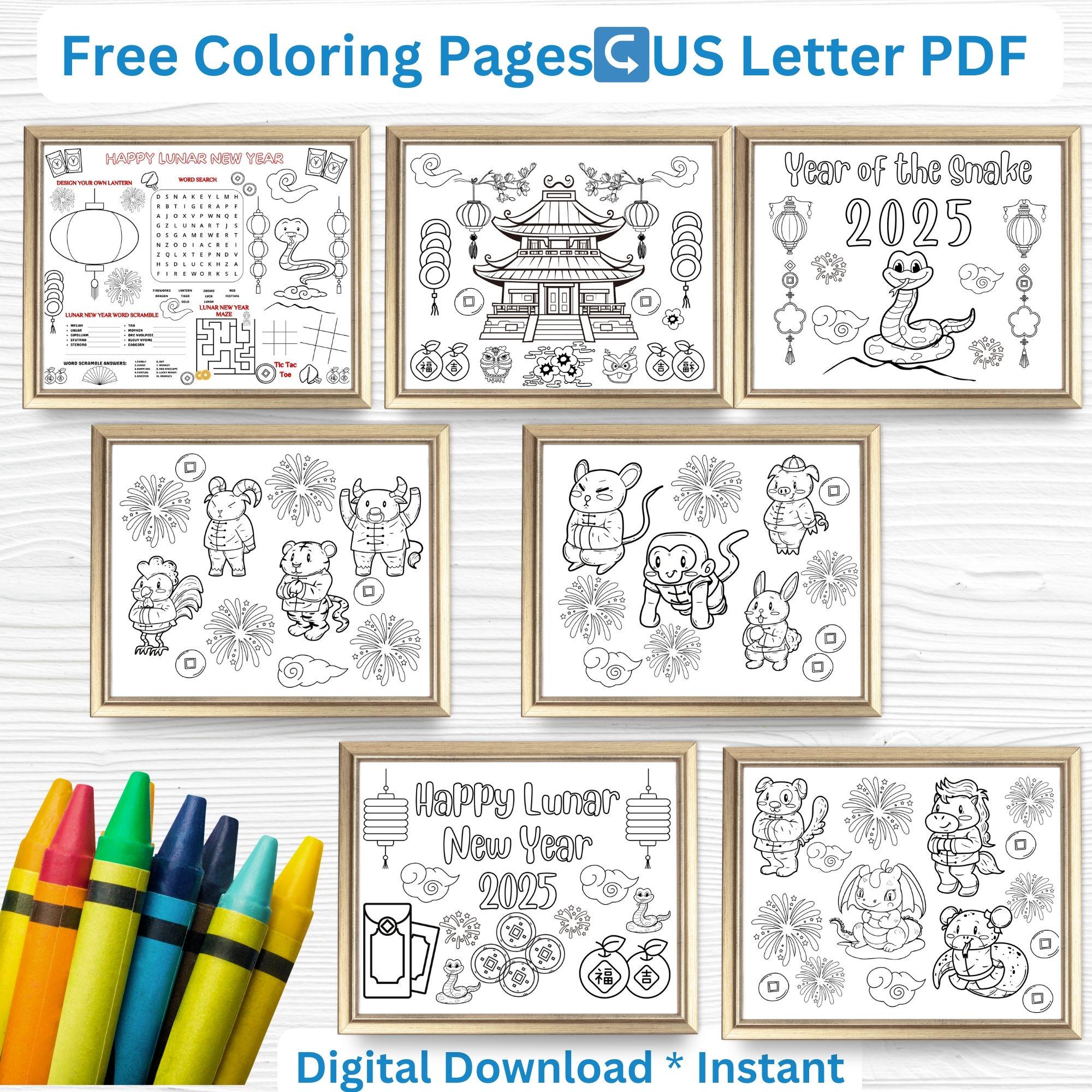 Lunar New Year Red Envelope Coloring Activity| Chinese New Year of the ...