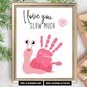 Valentines Day Handprint Craft| Love You Slow Much Handprint Art| Class ...