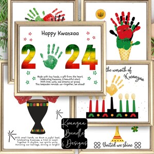 Winter Handprint Art Craft| Holiday Handprint Kwanzaa Kinara ...