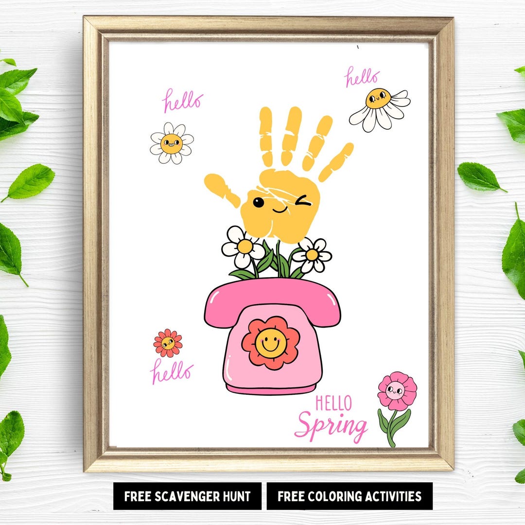 Spring Handprint Flowers Craft| Baby Hospital Footprint Keepsake Art ...