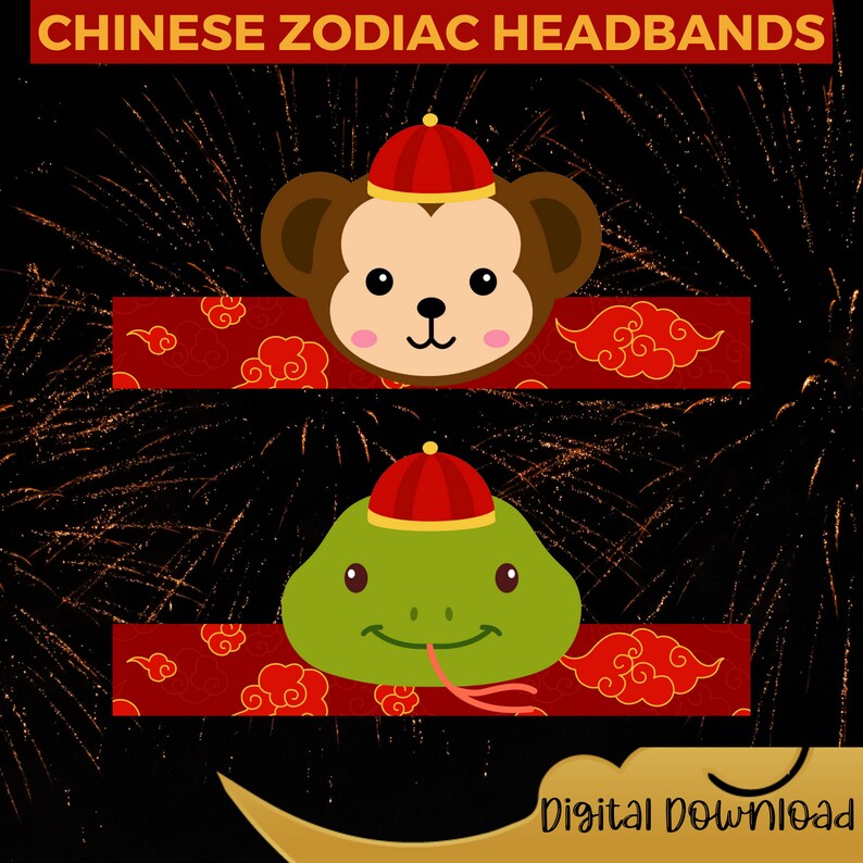 Lunar New Year Paper Crown Craft Printable Chinese Zodiac Animal ...