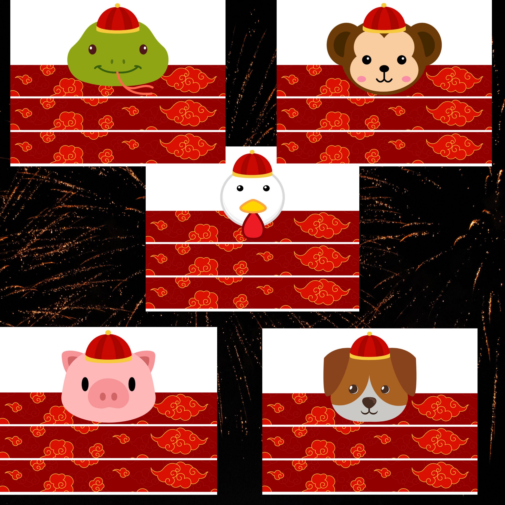 Lunar New Year Paper Crown Craft Printable Chinese Zodiac Animal ...