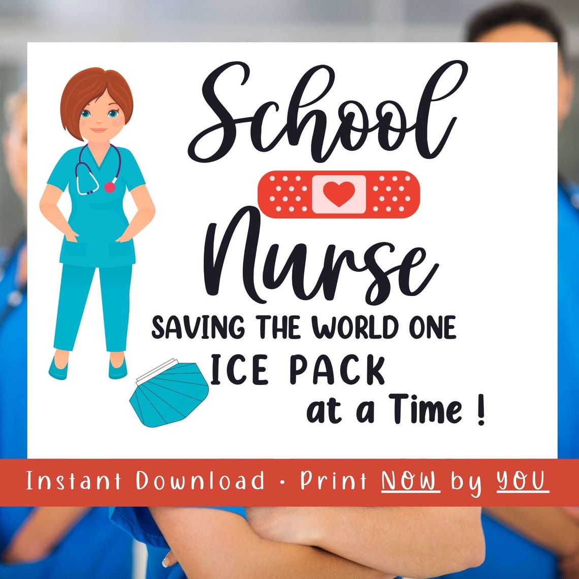 School Nurse Door Sign Printable School Health Office Poster School ...