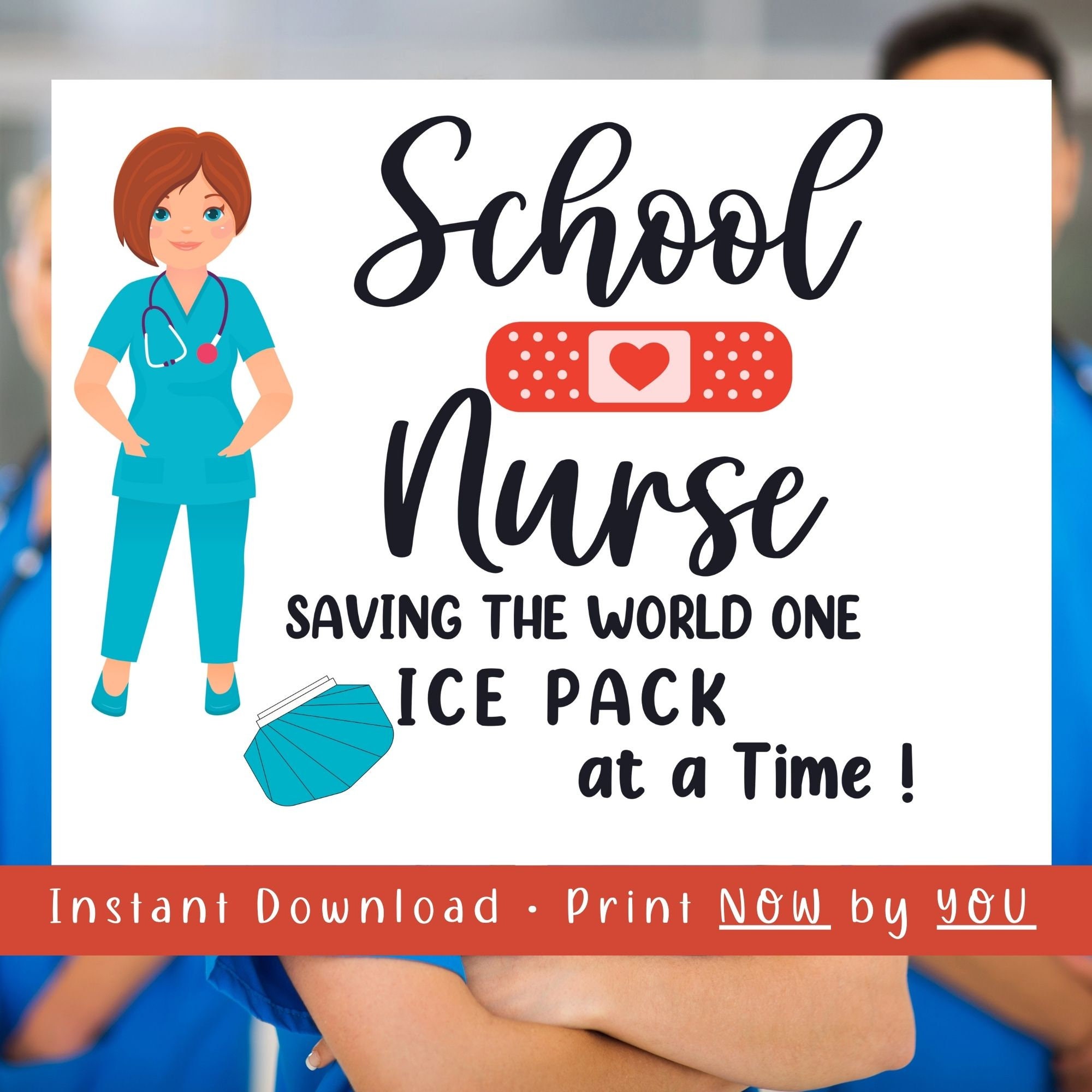 School Nurse Door Sign Printable School Health Office Poster School ...