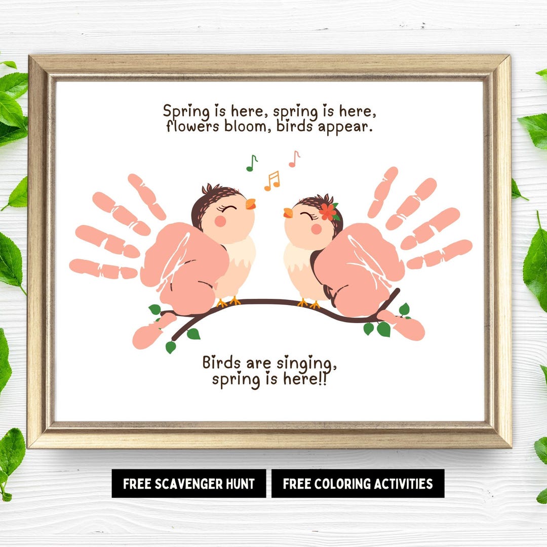 Spring Handprint Bird Craft| Baby Hospital Handprint Keepsake Kit ...