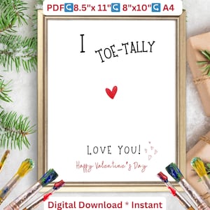 Love Handprint Art| I Love You Valentine Footprint Craft| Class ...