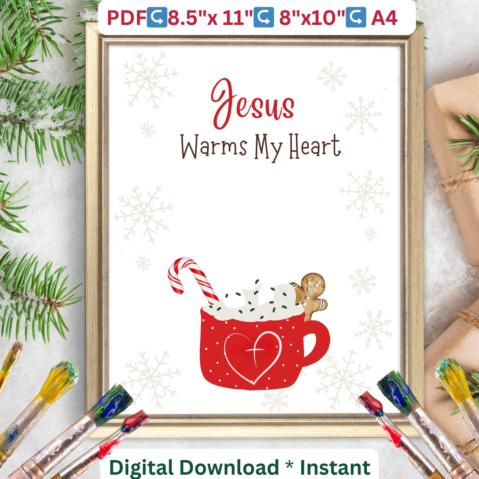 Jesus Handprint Art| Hot Cocoa Sunday School Christmas Winter Handprint ...