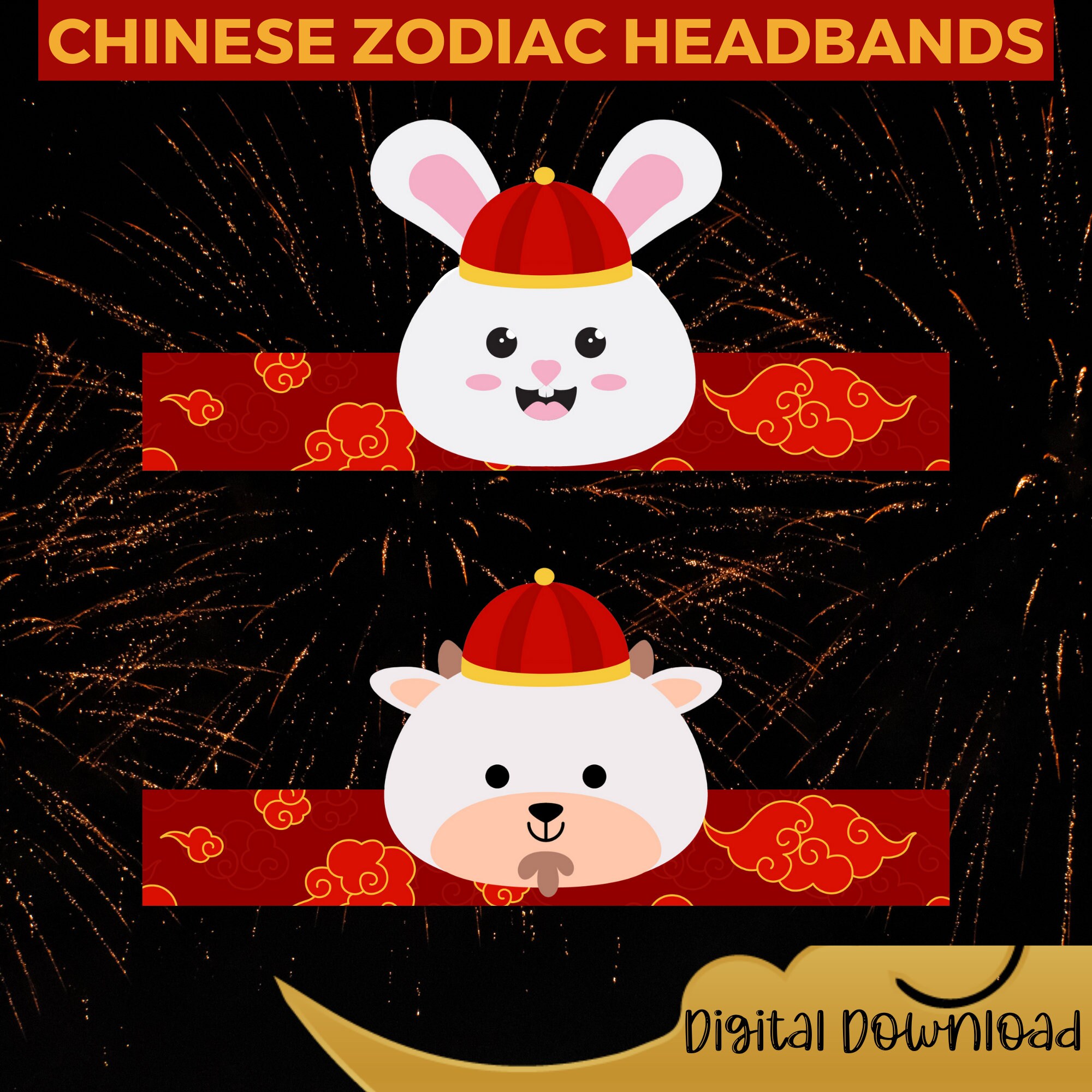 Lunar New Year Paper Crown Craft Printable Chinese Zodiac Animal ...