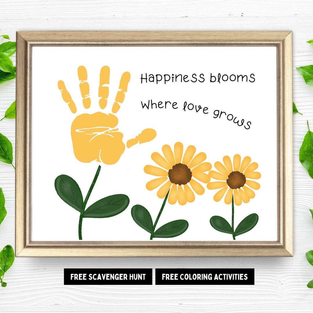 Spring Handprint Flower Craft| Baby Hospital Handprint Keepsake ...