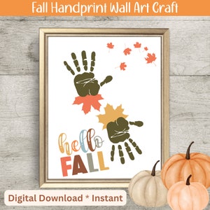 Fall Handprint Art|hello Fall Leaves Handprint Footprint Art Craft for ...