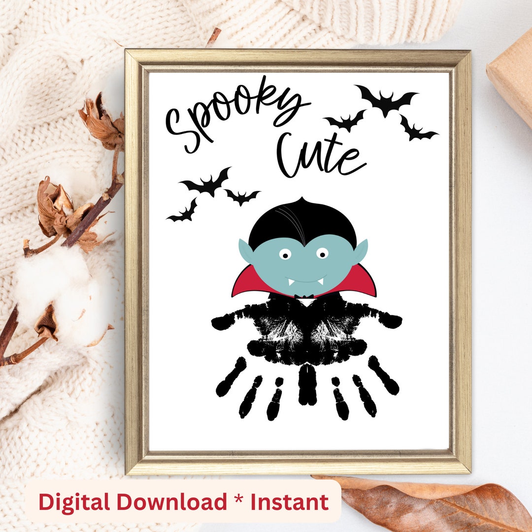 Halloween Handprint Art|fall Preschool Printable Vampire Handprint ...