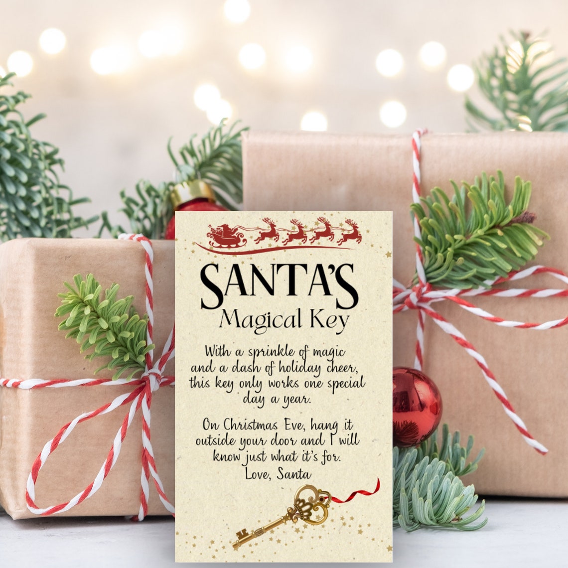 Santa's Magic Key Tag| Christmas Eve Box Filler| Magical Christmas Key ...