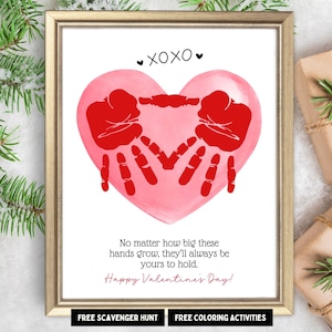 Valentines Day Handprint Heart Craft| Love Handprint Poem Art| Class ...