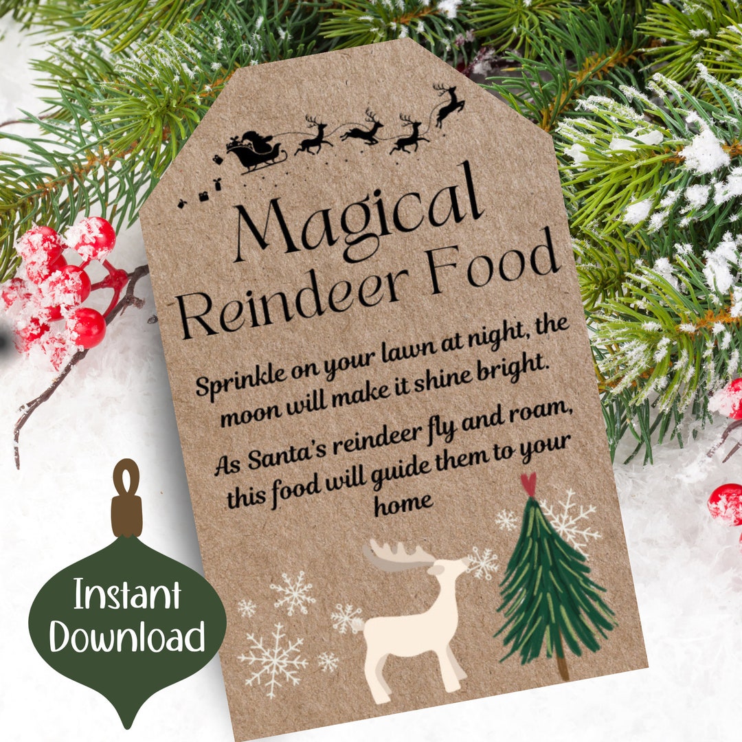 Magic Reindeer Food Printable| Christmas Eve Box Filler|magical ...