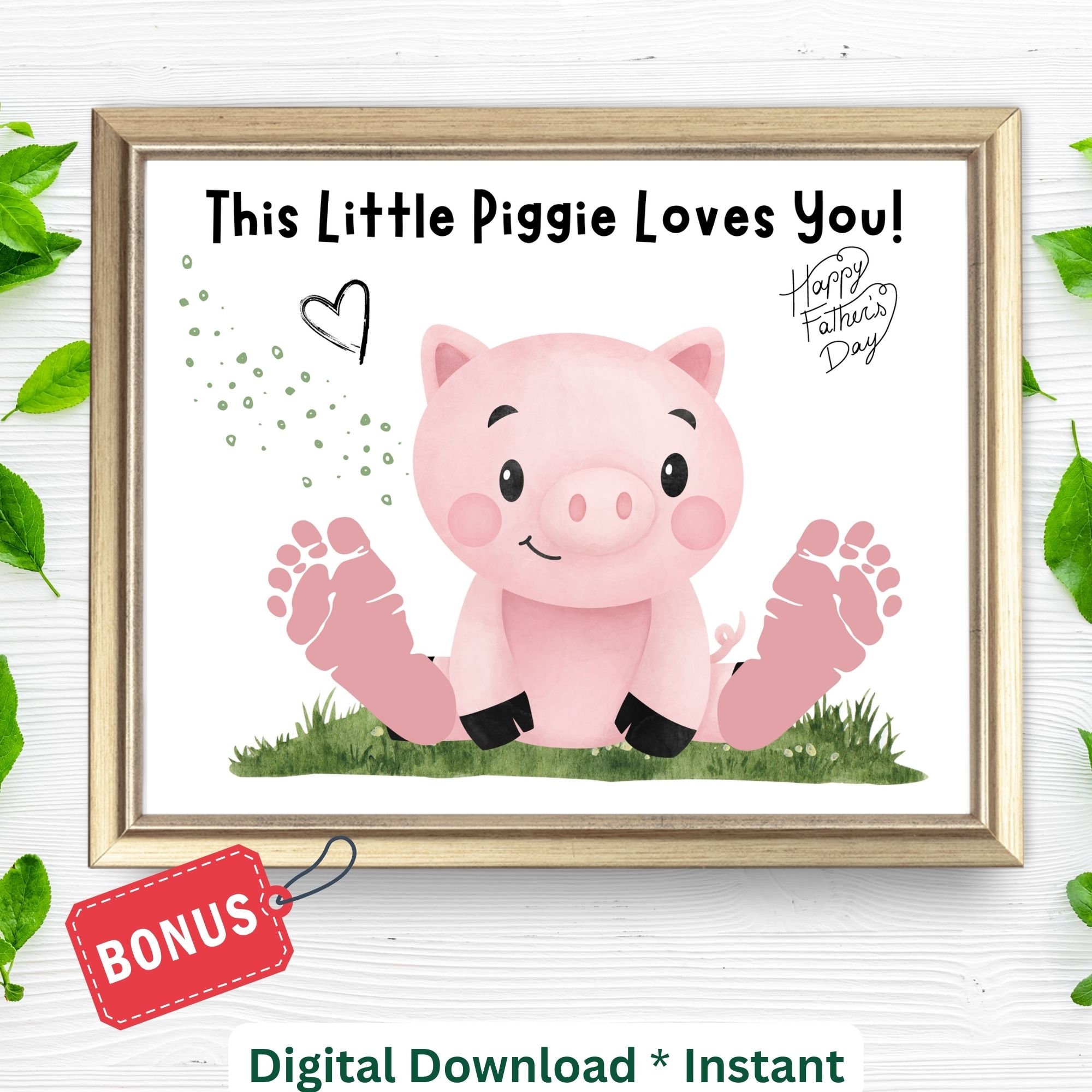 Fathers Day Handprint Craft| Funny Pig Footprint Sign for Kids ...