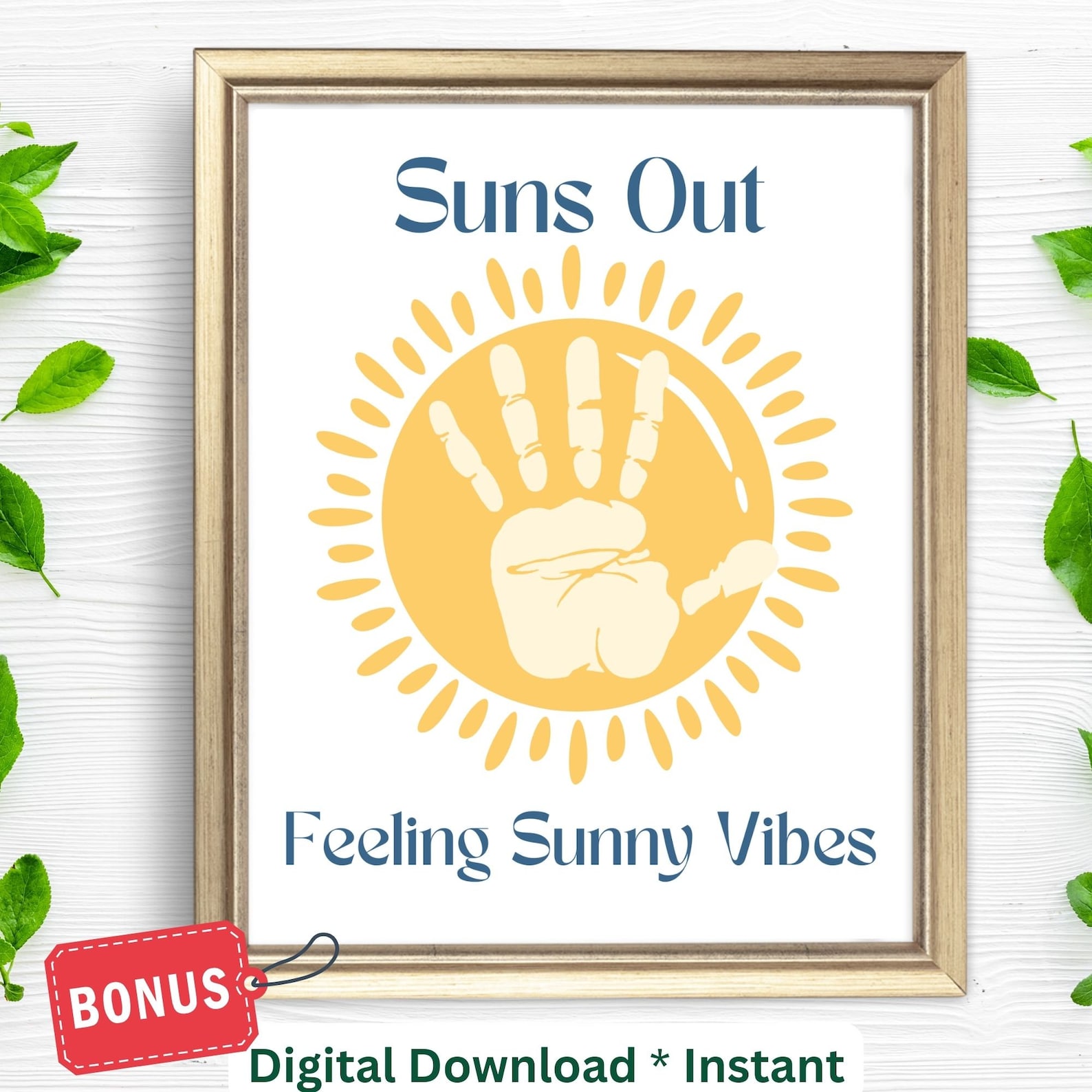 Summer Handprint Craft| Sunshine Handprint Printable Sign for Kids ...
