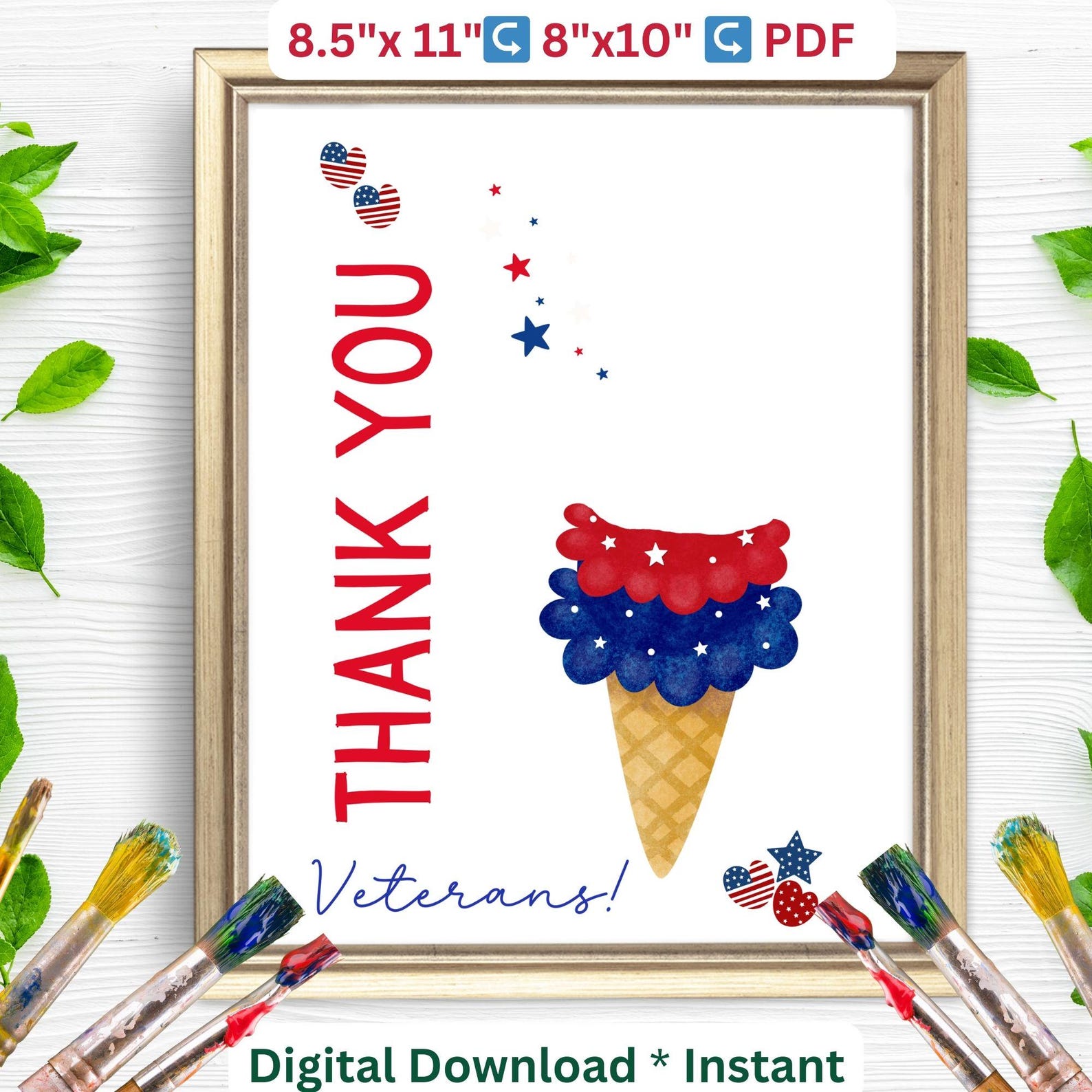 Veterans Day Handprint Art Craft| DIY Card Patriotic Sign Poem Keepsake ...