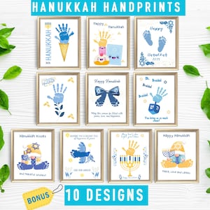 Hanukkah Handprint Art Craft, Holiday Handprint Bundle, Winter ...