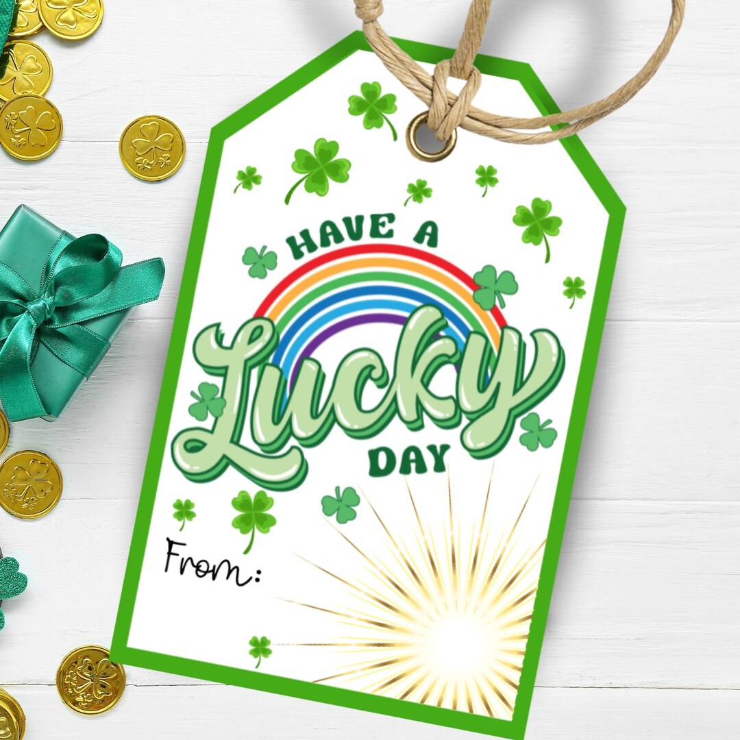 St. Patrick's Day Treat Tag| Lucky Day Charms Treats Printable Tag |st ...