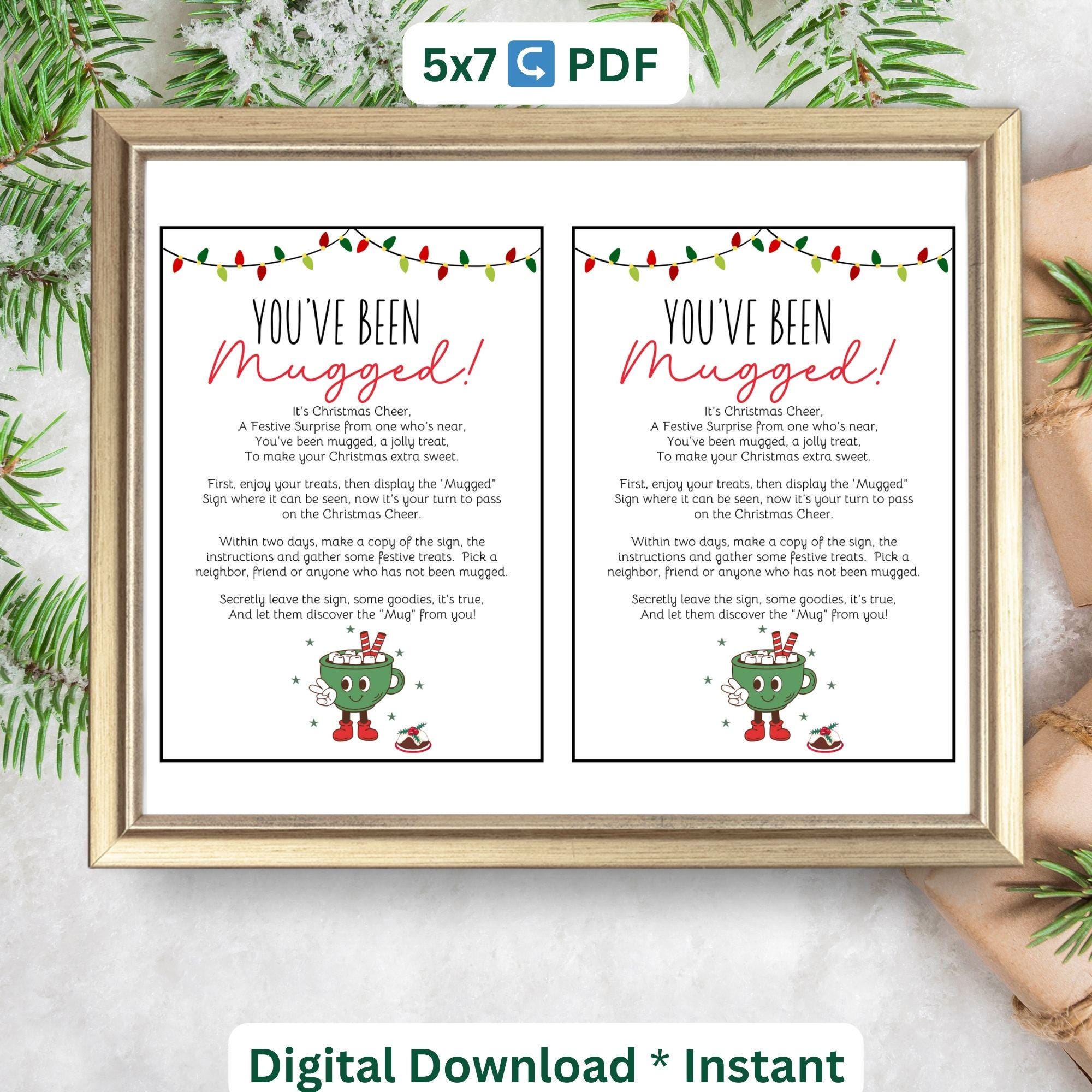 You've Been Mugged Printable|youve Been Mugged Christmas|i've Been ...