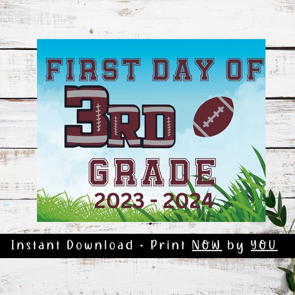 3rd Grade Sign - Etsy