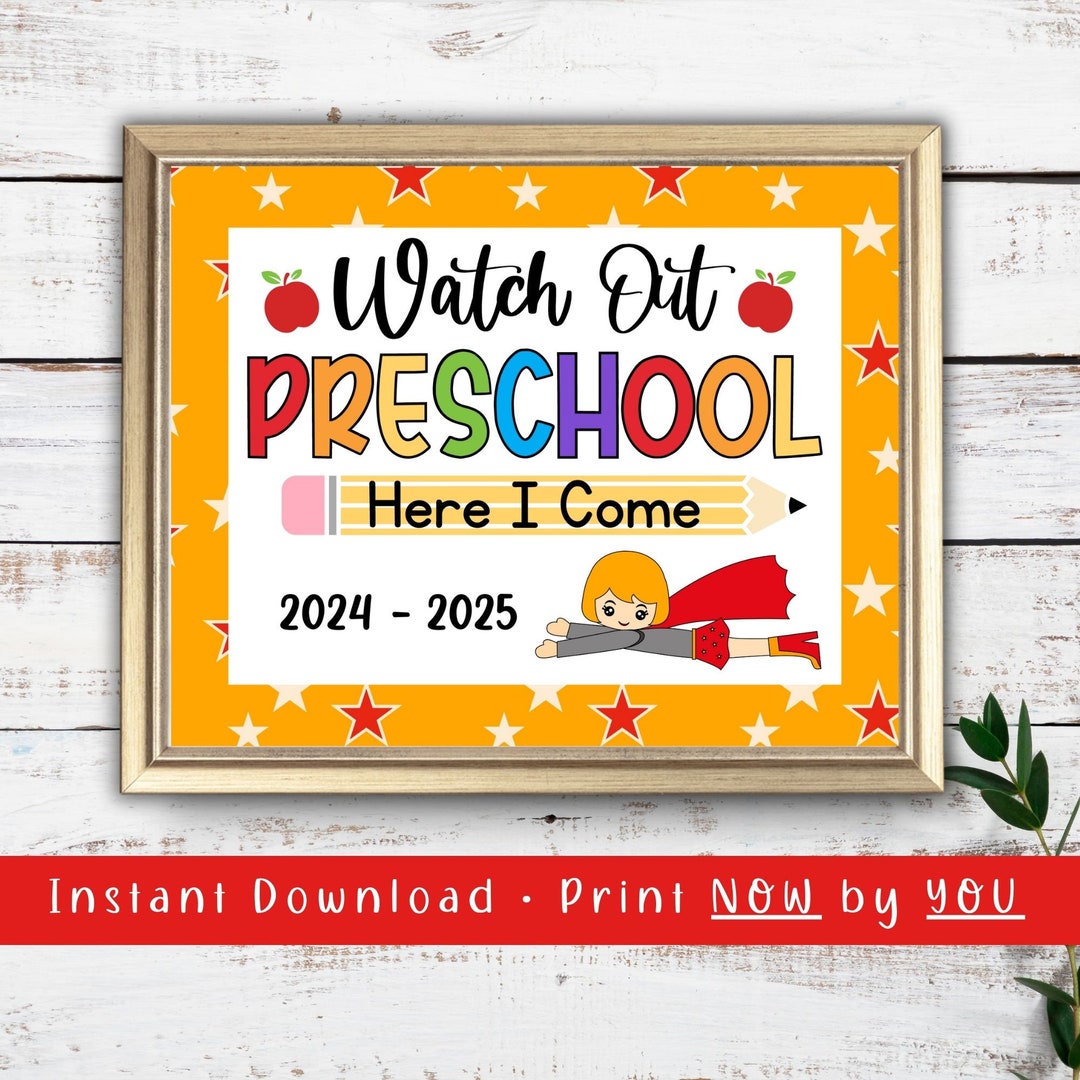 First Day of School Sign Printablemy First Day of Preschool Printable ...
