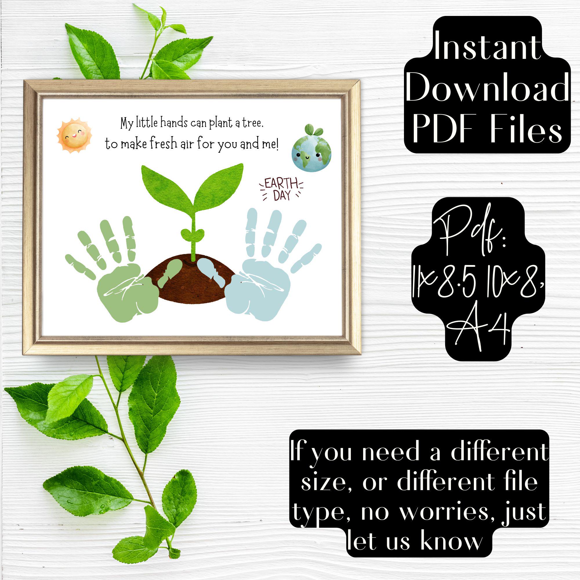 Earth Day Handprint Craft| Earth Day Printable for Preschoolers| Kids ...