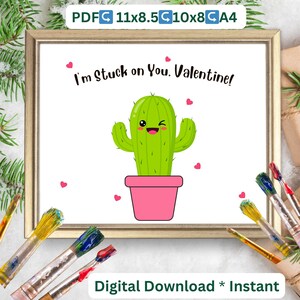 Valentines Day Handprint Cactus Craft| Love Handprint Art| Toddler ...
