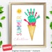 Ice Cream Summer Handprint Craft| Handprint Printable Sign for Kids ...