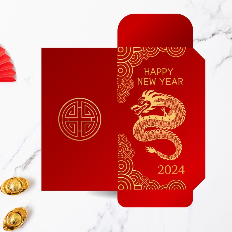 Lunar New Year Red Money Envelopecoloring Activity Printable Chinese