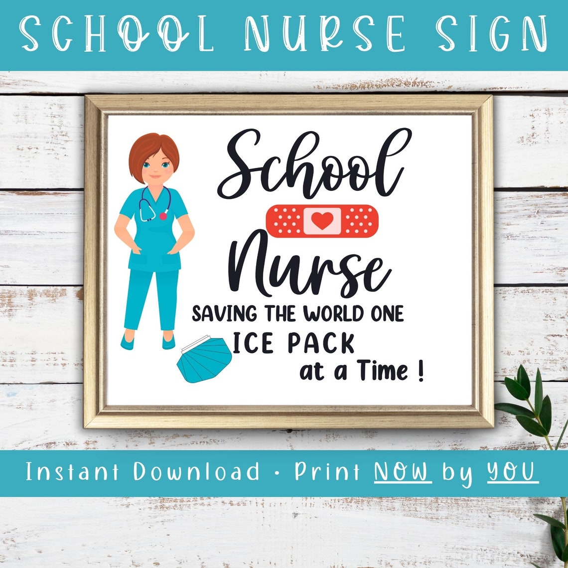 School Nurse Door Sign Printable School Health Office Poster School ...