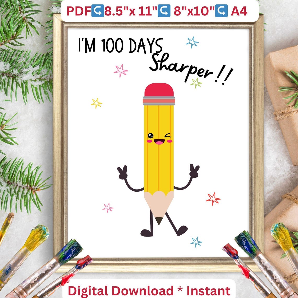 100 Days of School Handprint Art| 100th Day of School Craft| Kids DIY ...