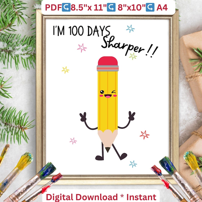 100 Days of School Handprint Art| 100th Day of School Craft| Kids DIY ...