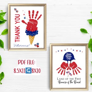 Veterans Day Handprint Craft Art Bundle| DIY Card Patriotic Poem ...