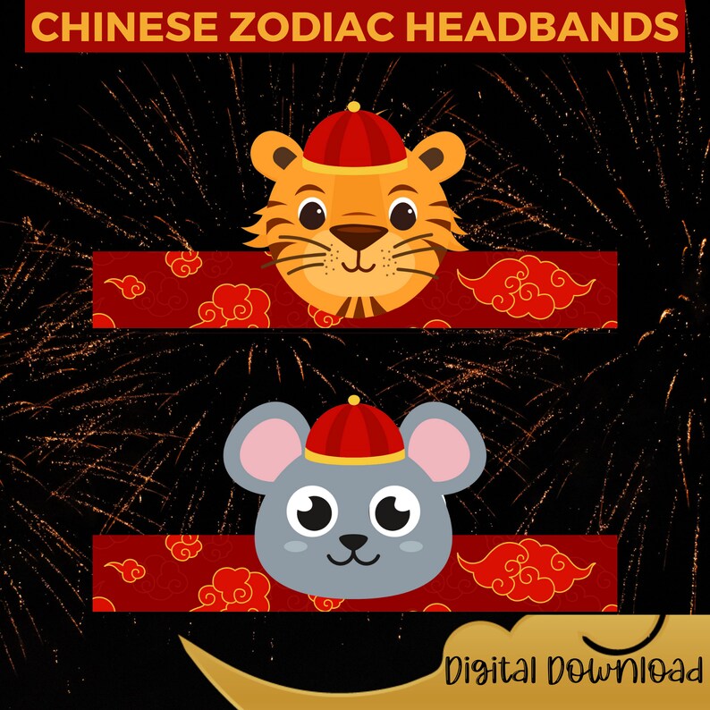 Lunar New Year Paper Crown Craft Printable Chinese Zodiac Animal ...