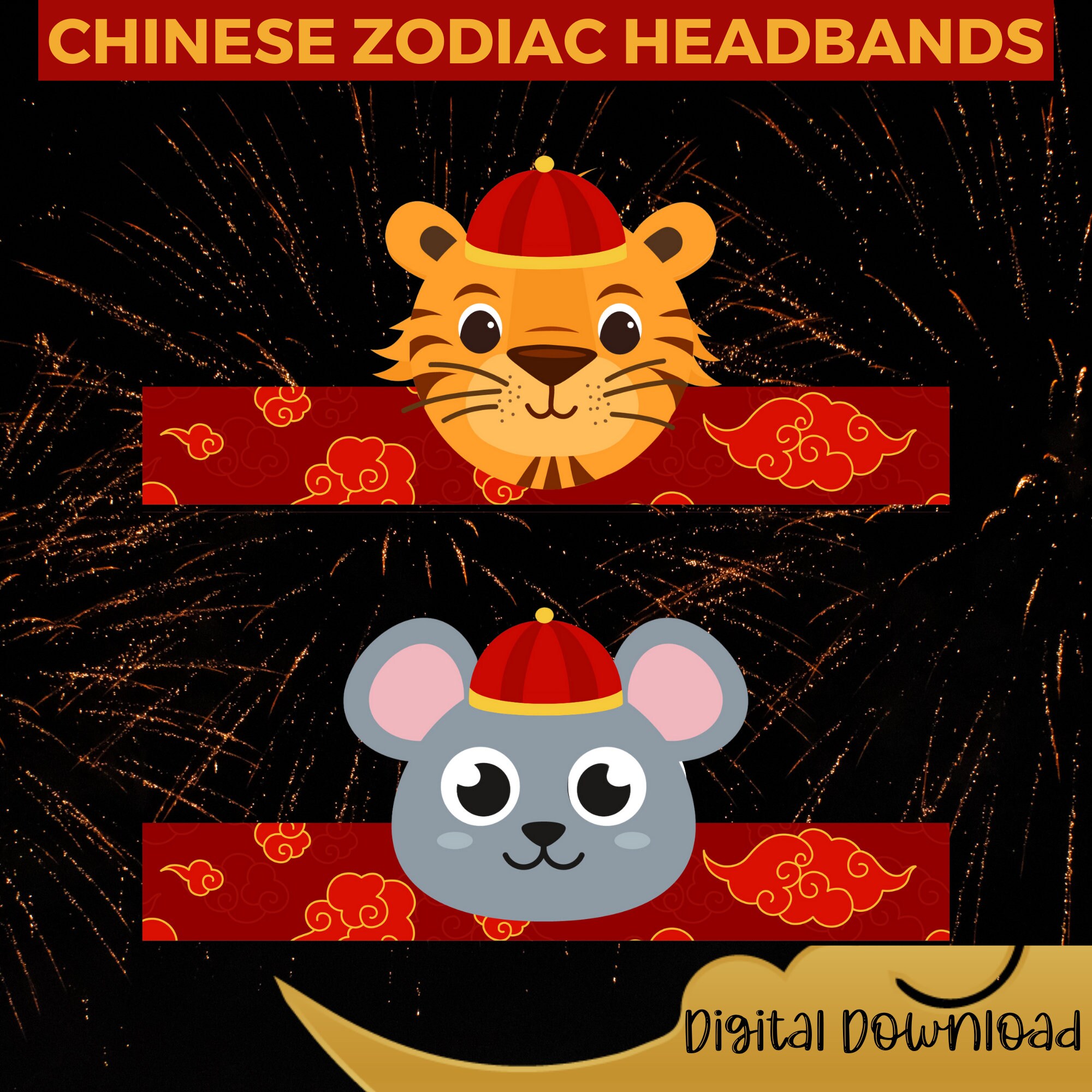 Lunar New Year Paper Crown Craft Printable Chinese Zodiac Animal ...