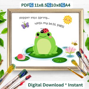 Spring Frog Footprint Craft| Baby Hospital Handprint Keepsake Kit ...