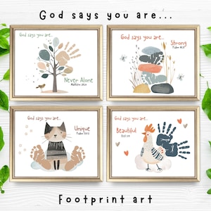 Scripture Handprint Art Craft| Preschool Bible Verse Footprint Craft ...