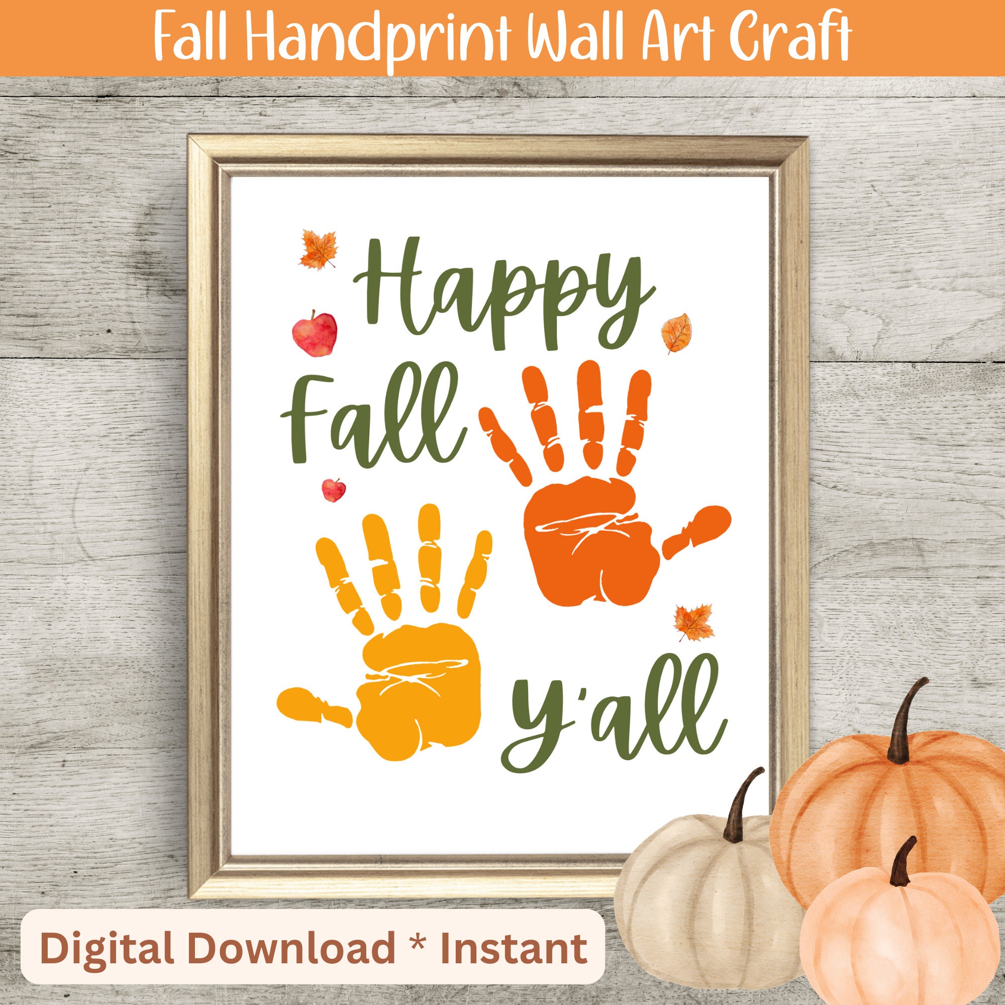 Fall Handprint Art| Halloween Preschool Printable Handprint Footprint ...