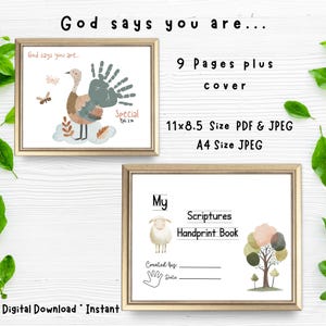 Scripture Handprint Art Craft| Preschool Bible Verse Footprint Craft ...