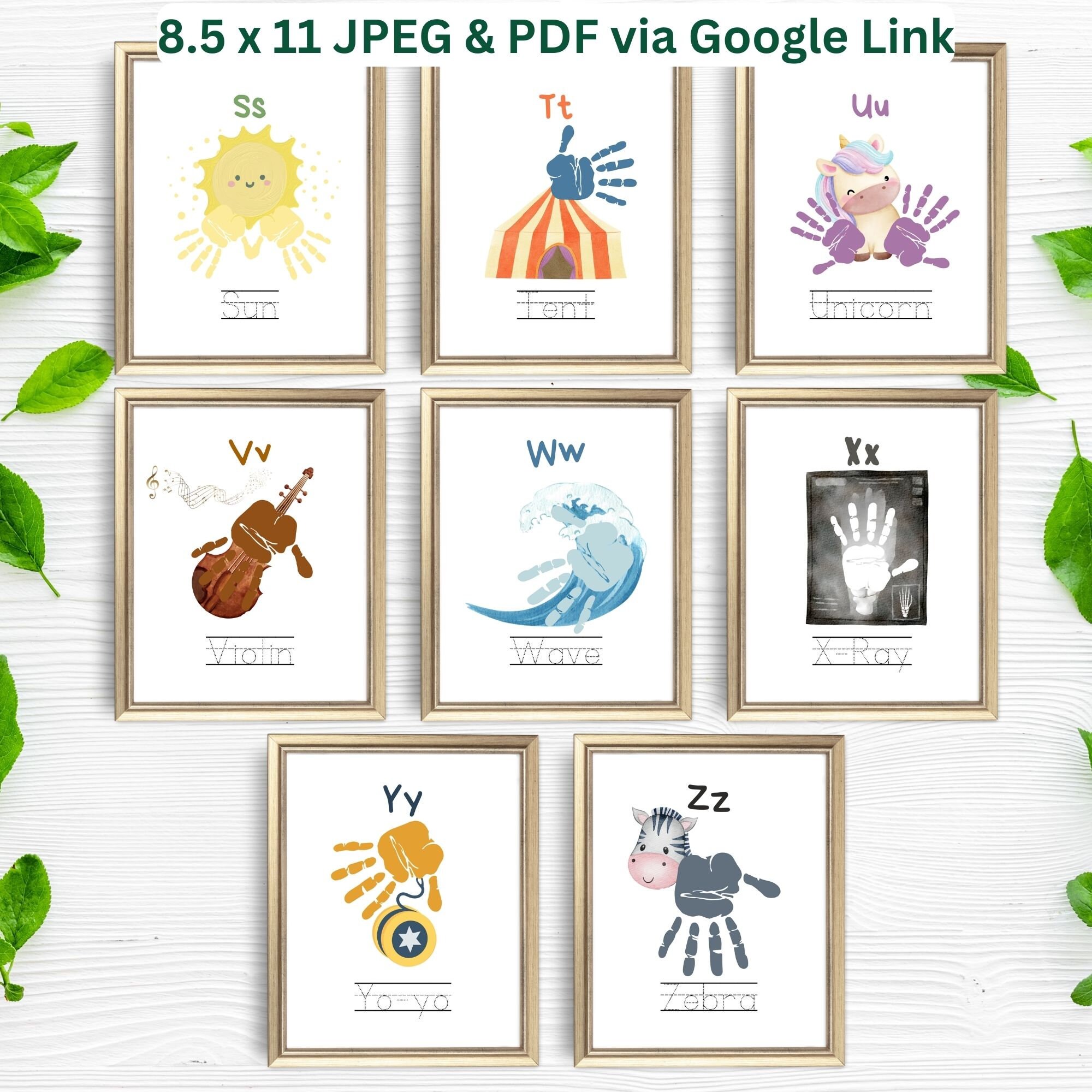 ABC Handprint Art Craft Phonic Alphabet Book for Kids, Preschool ...