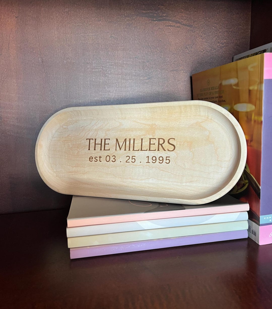 Personalized Wood Custom Engraved Catch All Tray, Valentine, Birthday ...