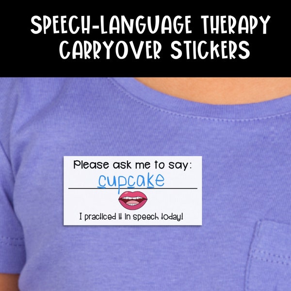 Speech Therapy Stickers - Etsy