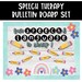 Speech Therapy Room Decor, Bulletin Board Kit, Boho Rainbows, Speech is ...