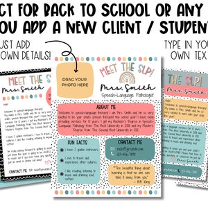 Meet the SLP: Editable Newsletter Template, Welcome Letter, Back to ...