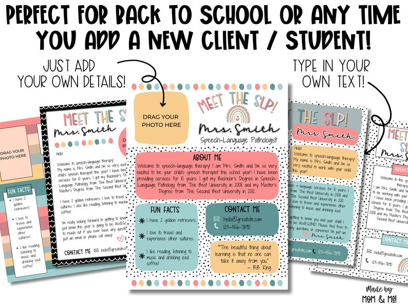 Meet the SLP: Editable Newsletter Template, Welcome Letter, Back to ...