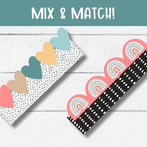Printable Bulletin Board Border, Boho Rainbow, Classroom Decor, School ...