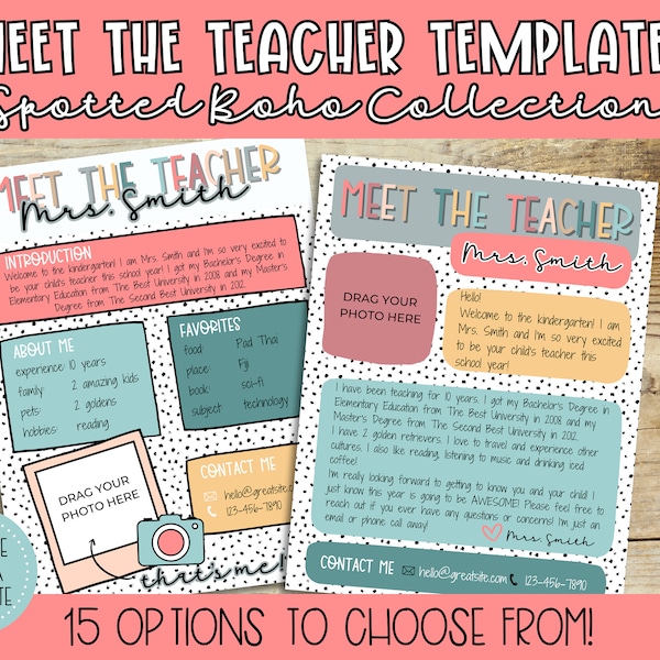 Meet the Teacher Template - Etsy