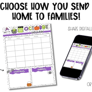 Newsletter Templates and Monthly Calendars for Fall, Classroom Bundle ...