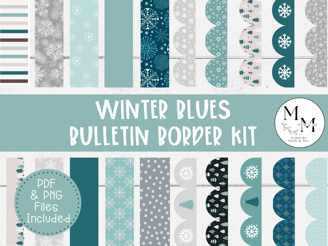 Winter Bulletin Board, Printable Bulletin Board Border, Winter ...